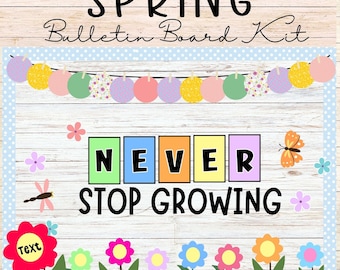 Bulletin Board Display Kit Printable Teacher Bulletin Board Tiny Seeds ...