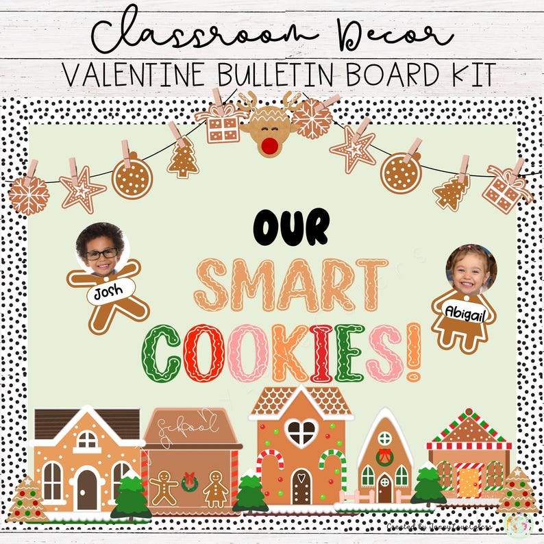 Christmas Bulletin Board Kit | Gingerbread | December Class Decor ...