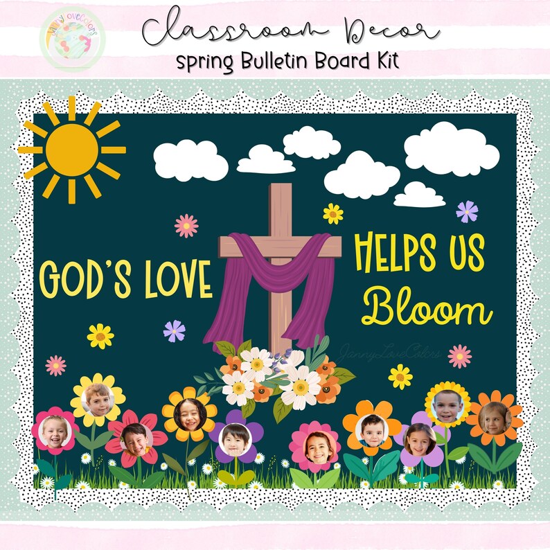 Christian Easter Bulletin Board Kit | Jesus Brings New Life | Spring ...