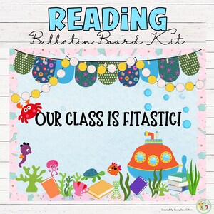 Reading Bulletin Board | Spring Summer Library Boards | Door Decor ...