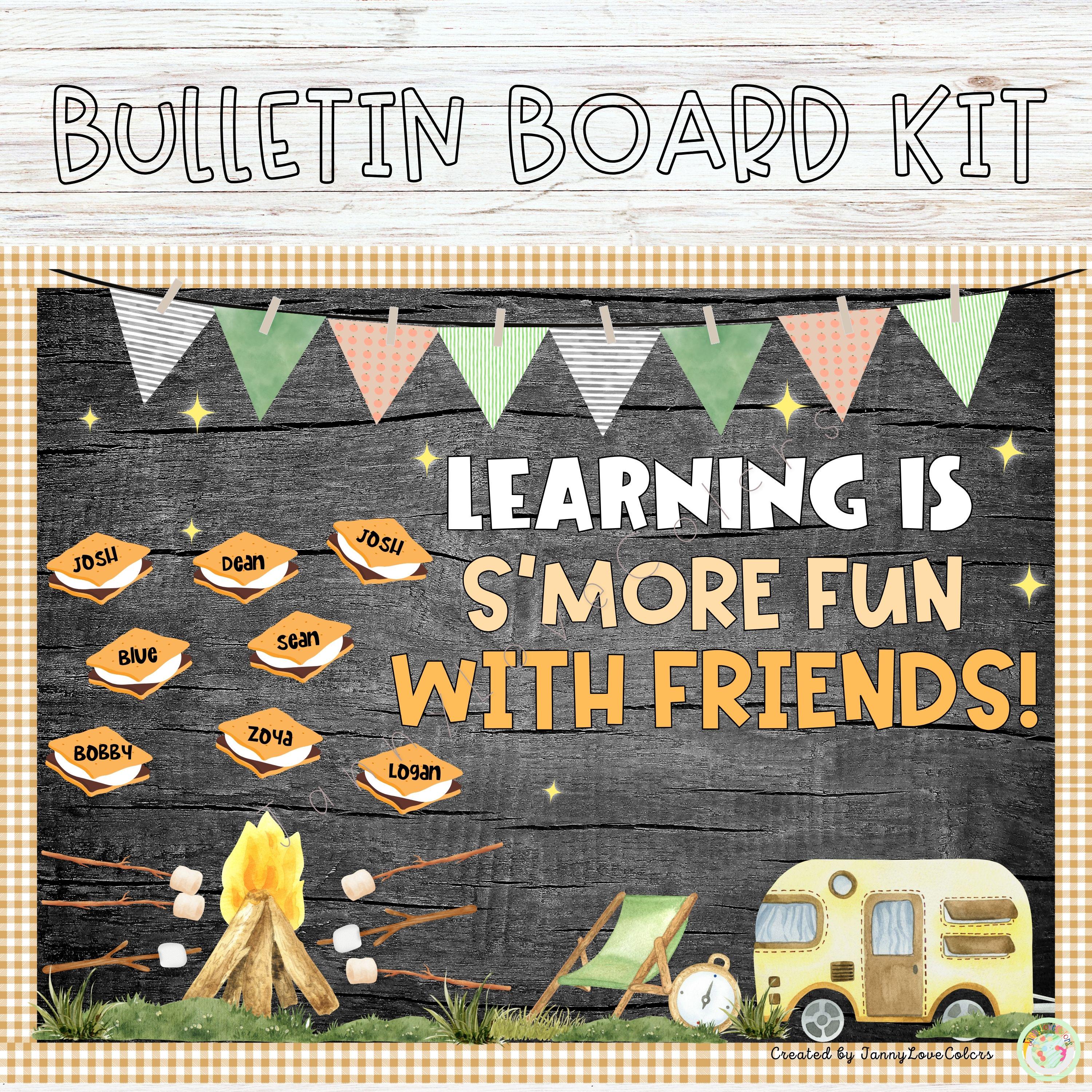 Campfire S'mores Bulletin Board Kit: Classroom Decor (digital Download ...