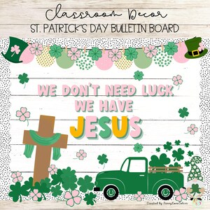 St. Patrick's Day Bulletin Board Kit: Religious Classroom Decor (PDF ...