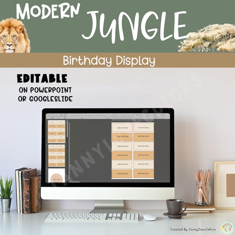 Modern Jungle Classroom Decor | Birthday Bulletin Board | Birthday ...
