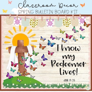 He is Risen Easter Bulletin Board Kit: Spring Classroom Decor (PDF) - Etsy