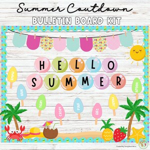 Countdown to Summer Bulletin Board Kit for Teachers and Classroom Decor ...