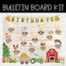 Birthday Display Bulletin Board Kit Superhero Birthday Display Editable ...