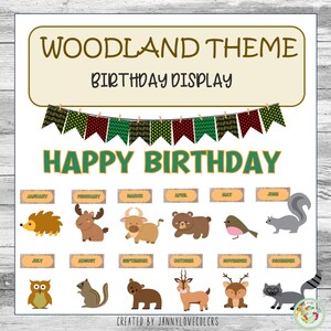 Woodland Animal Theme Classroom Decor Bundle, Printable, Easy Bulletin ...