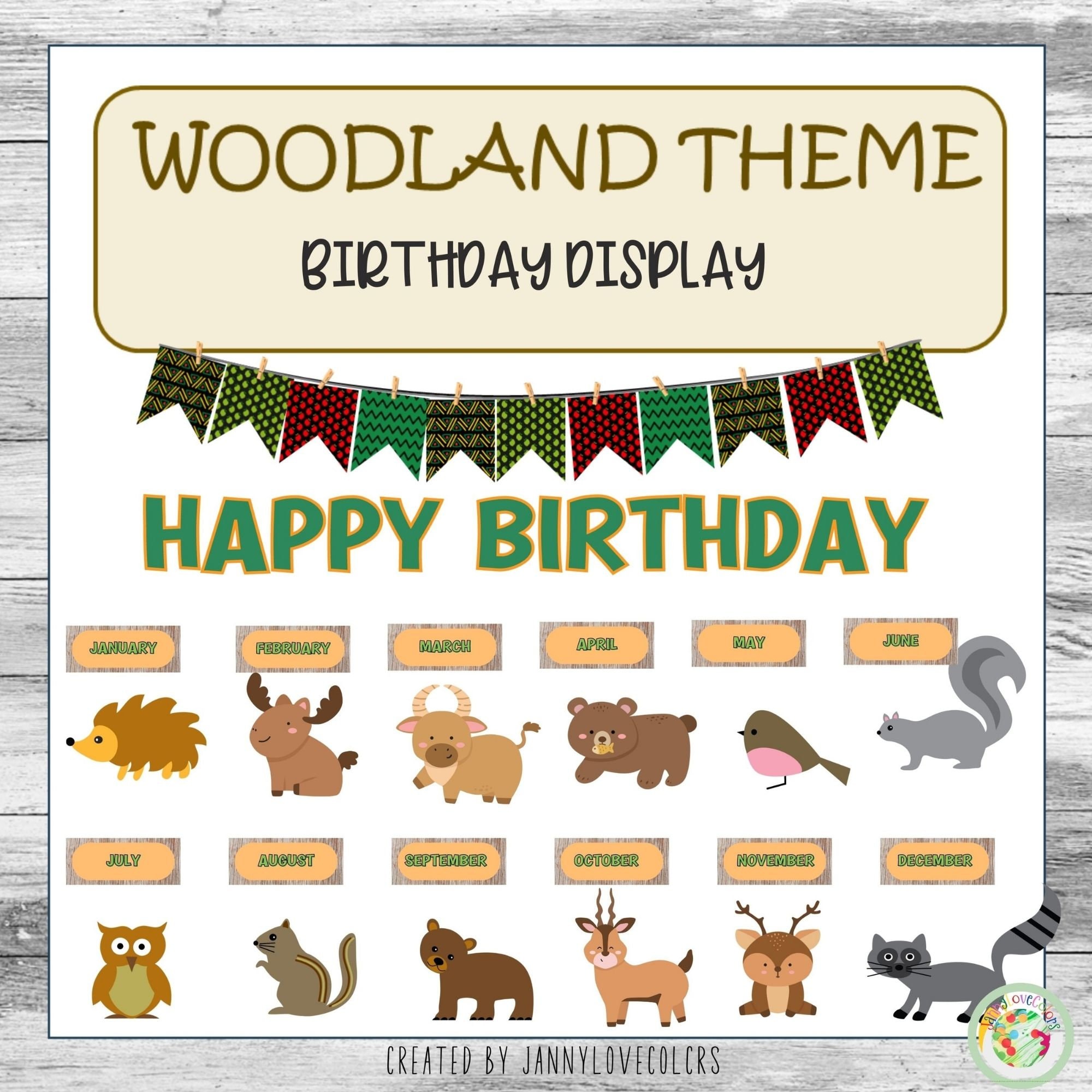 Woodland Animal Theme Classroom Decor Bundle, Printable, Easy Bulletin ...