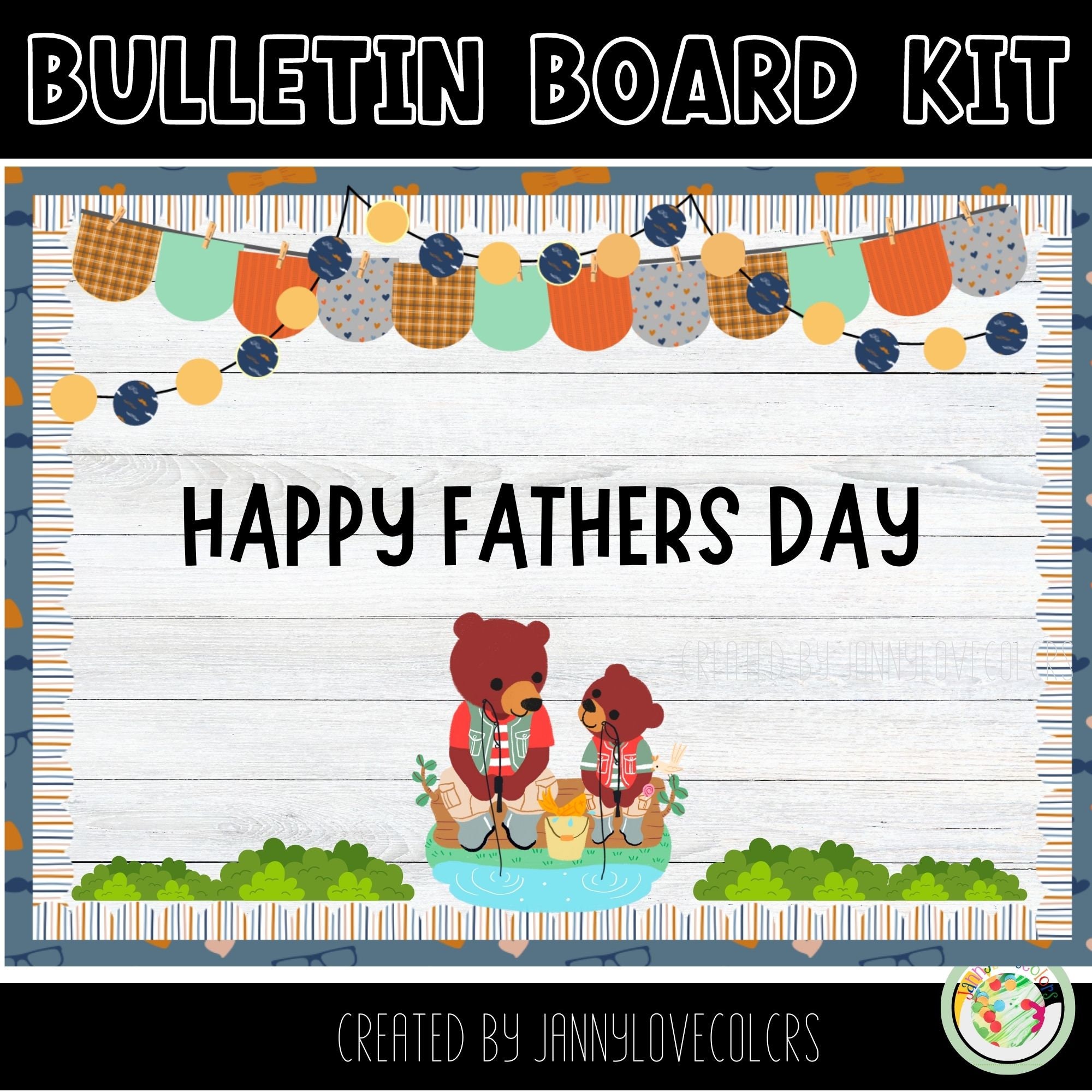 Father's Day Bulletin Board Kit Door Decor Bible Verse Father's Day ...