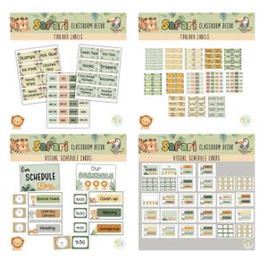 Safari Classroom Decor Bundle: Neutral Animal Theme (digital Download ...