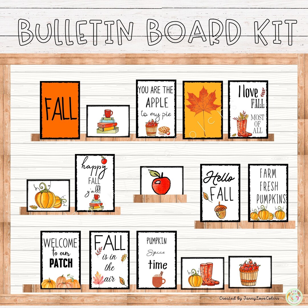 Fall Quotes Bulletin Board Kit Door Decor Classroom Door - Etsy