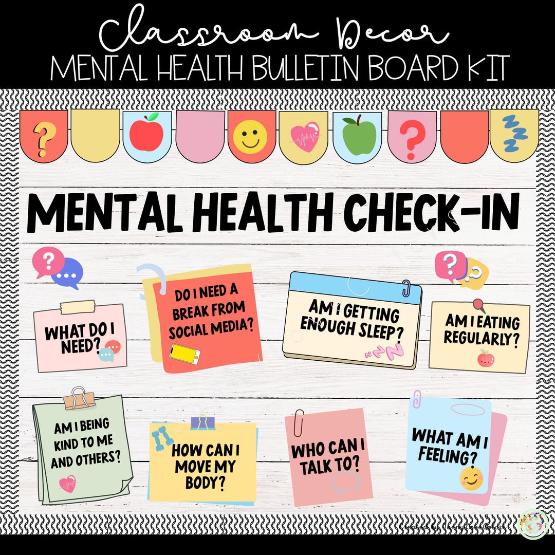 Mental Health Check-in Bulletin Board Kit (digital Download) - Etsy