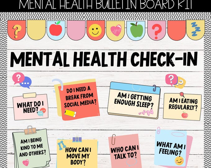 Mental Health Bulletin Board Kits/sel/social Emotional Learning/school ...