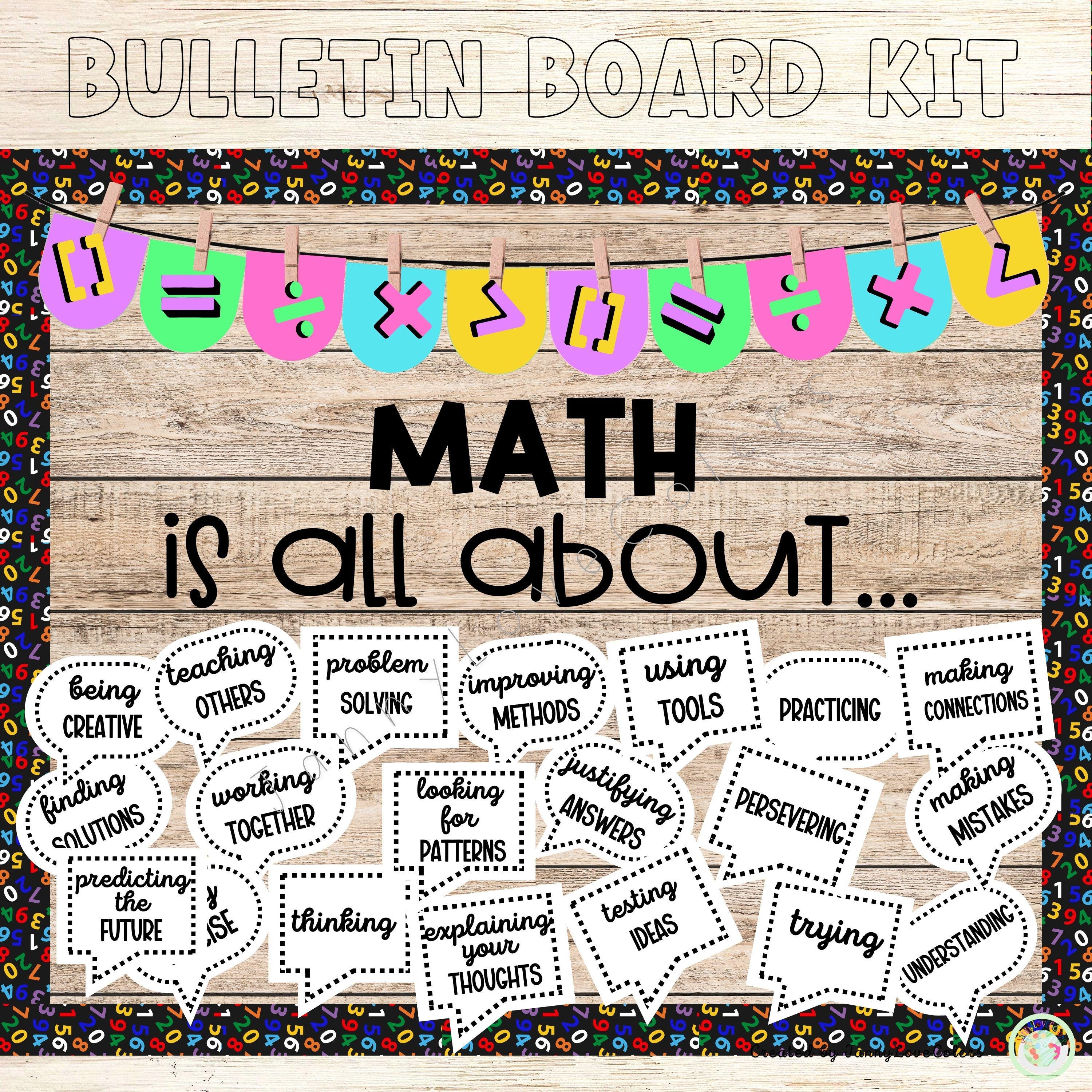 Back to School Math Bulletin Board or Door Classroom Decor Editable - Etsy