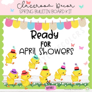Ducks Spring Bulletin Board Kit Door Decor March & April Classroom ...