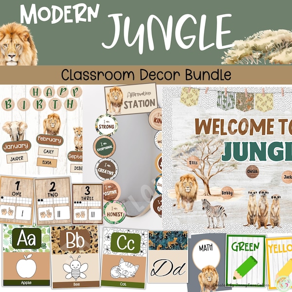 Jungle Classroom - Etsy