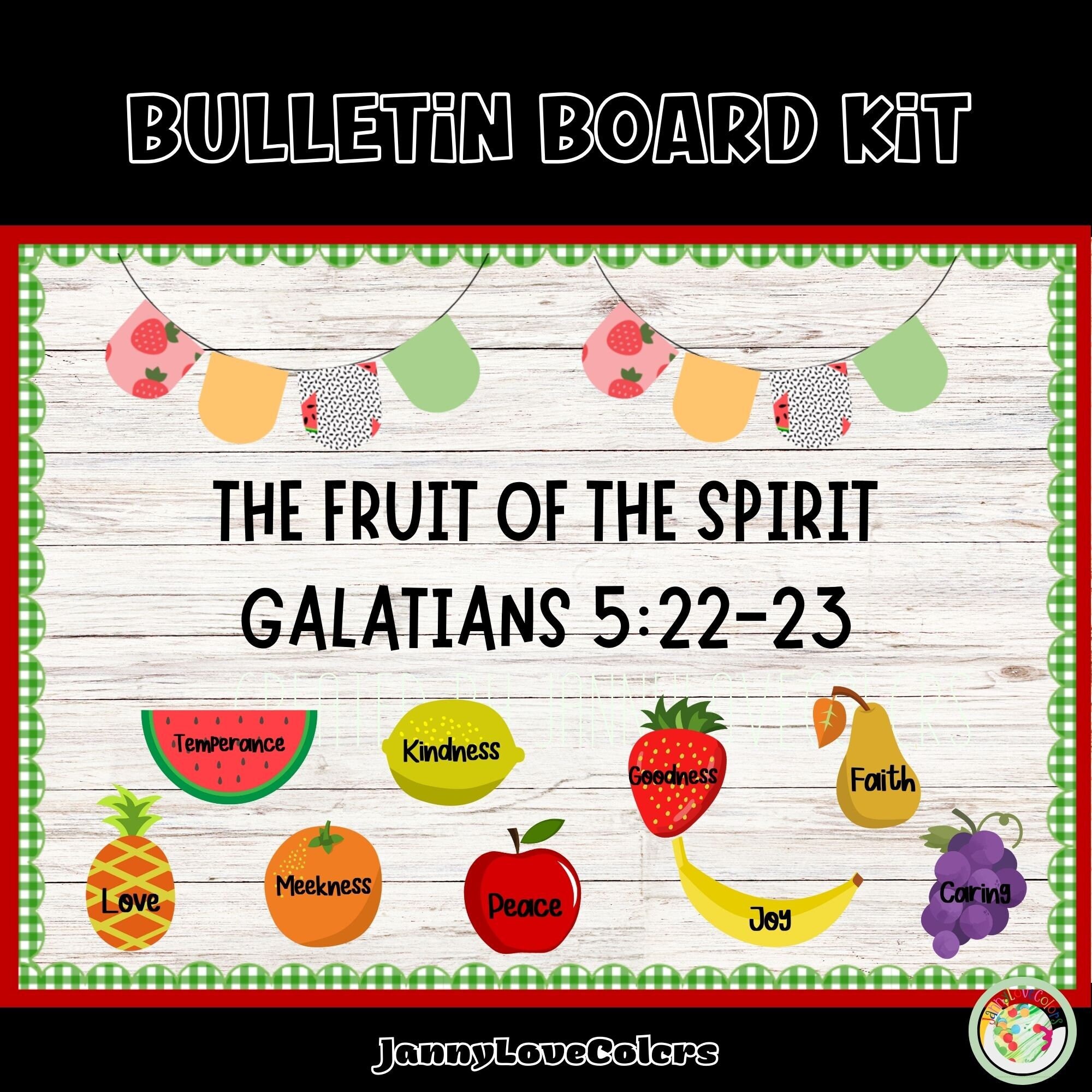 Fruit of the Spirit - Christian - Church Bulletin Board Kit-summer ...
