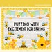 Bee Theme Spring Bulletin Board Kit April May Classroom Decor Editable ...