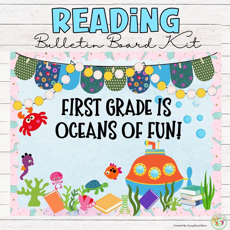 Reading Bulletin Board | Spring Summer Library Boards | Door Decor ...