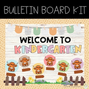 Highland Cow Classroom Bulletin Board Kit: Back to School Decor ...