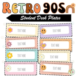 Retro 90s Theme Classroom Decor BUNDLE | Printable | Digital Download ...