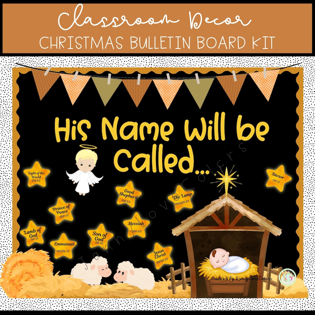 Christian Classroom Bulletin Board Set - Names of God - Christian ...
