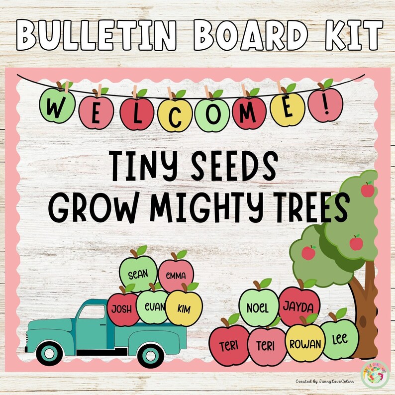 Apple Back to School Bulletin Board Kit: Classroom Door Decor (PDF ...