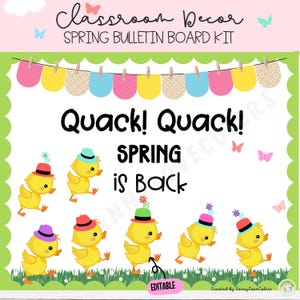 Ducks Spring Bulletin Board Kit Door Decor March & April Classroom ...