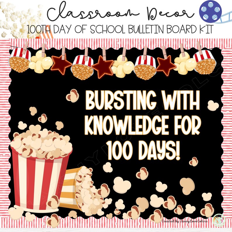100th Day of School Bulletin Board Kit: Poppin' Classroom Decor ...