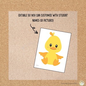 Duck Spring Bulletin Board Kit: Editable Classroom Decor (printable) - Etsy