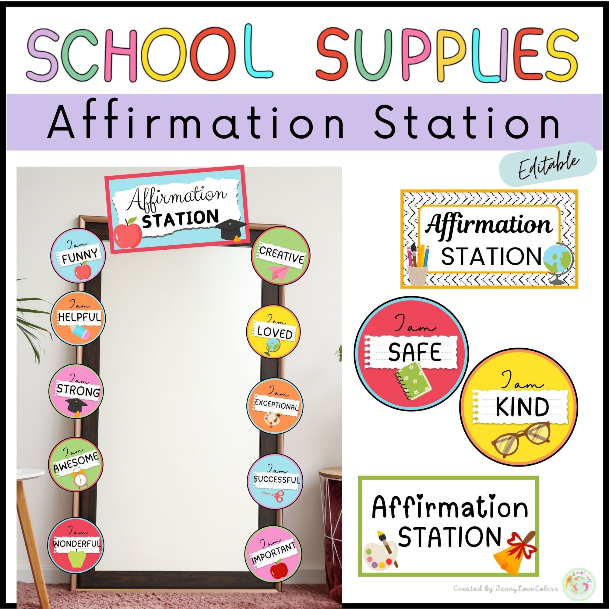 School Supplies Classroom Decor Bundle Digital Download - Etsy