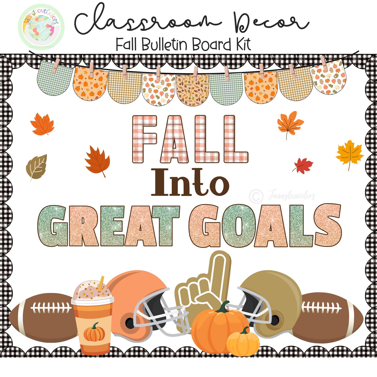 Fall Football Bulletin Board Kit: Autumn Classroom Decor (PDF ...