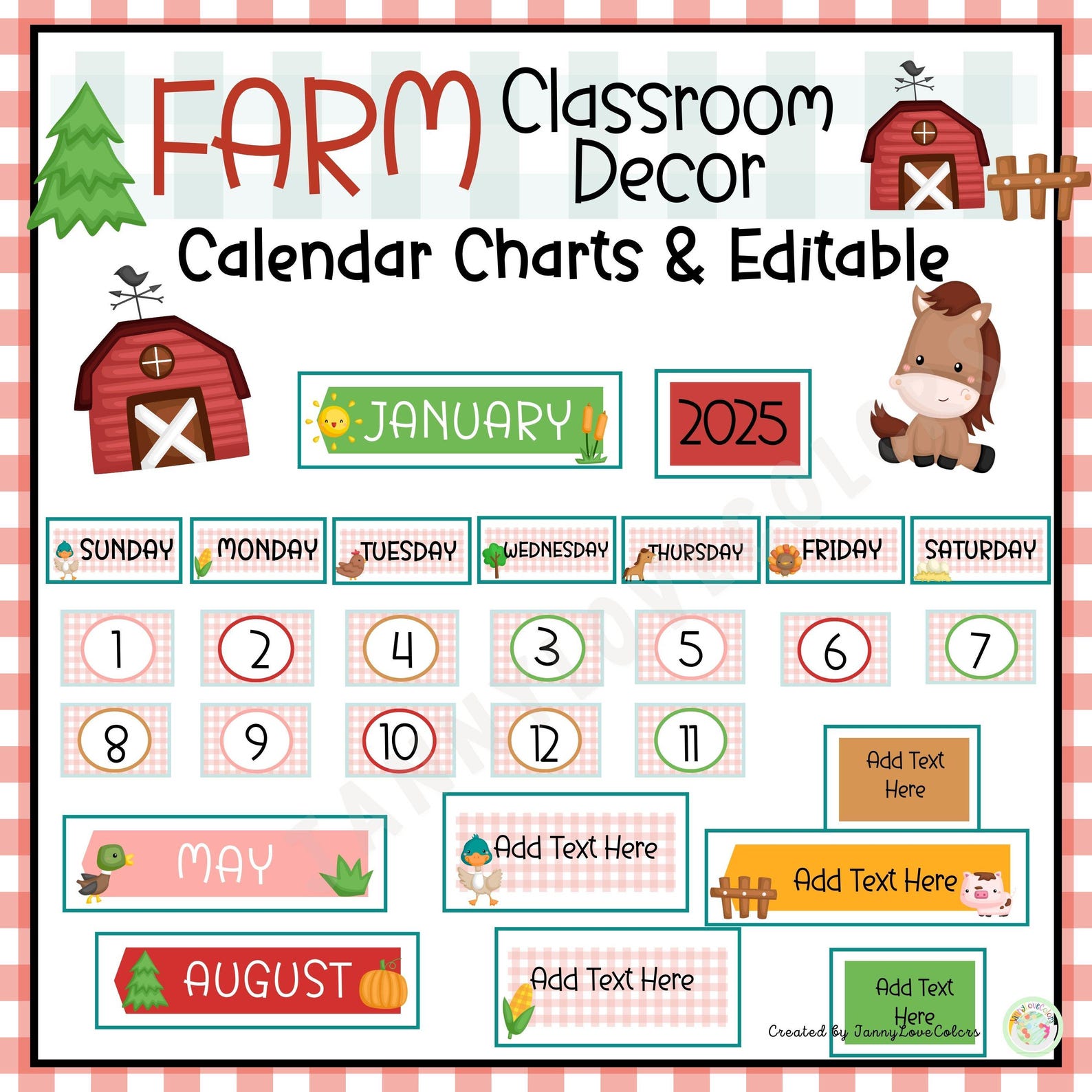 Farm Classroom Decor Bundle: Editable Teacher Resources - Etsy