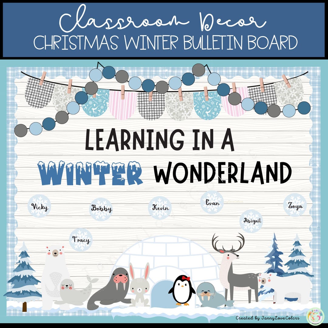 Arctic Animals Winter Bulletin Board Decor (digital Download) - Etsy