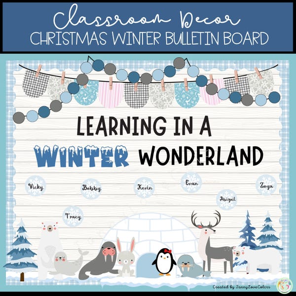 Winter Bulletin Board Kit, Classroom Decor, Snowman - Etsy Canada