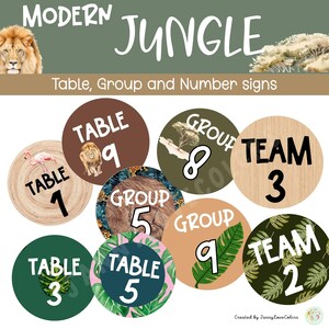 Modern Jungle Classroom Decor Bundle: Editable Safari Theme - Etsy
