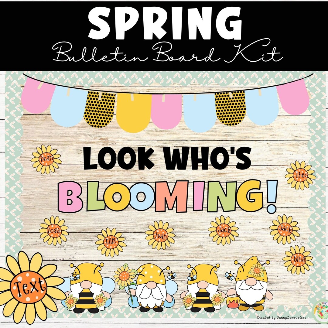 Gnomes Spring Bulletin Board Back to School Classroom Decor Printable ...
