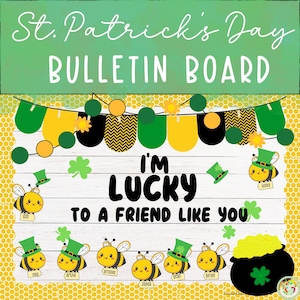 St. Patrick's Day Bulletin Board and Door Decor | Luck Themed Bulletin ...