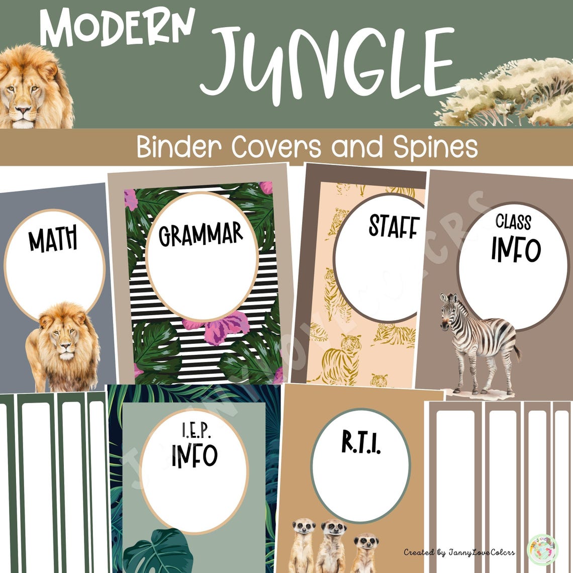 Modern Jungle Classroom Decor Bundle: Editable Safari Theme - Etsy