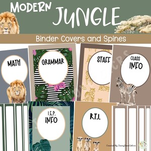 Modern Jungle Classroom Decor Bundle: Editable Safari Theme - Etsy