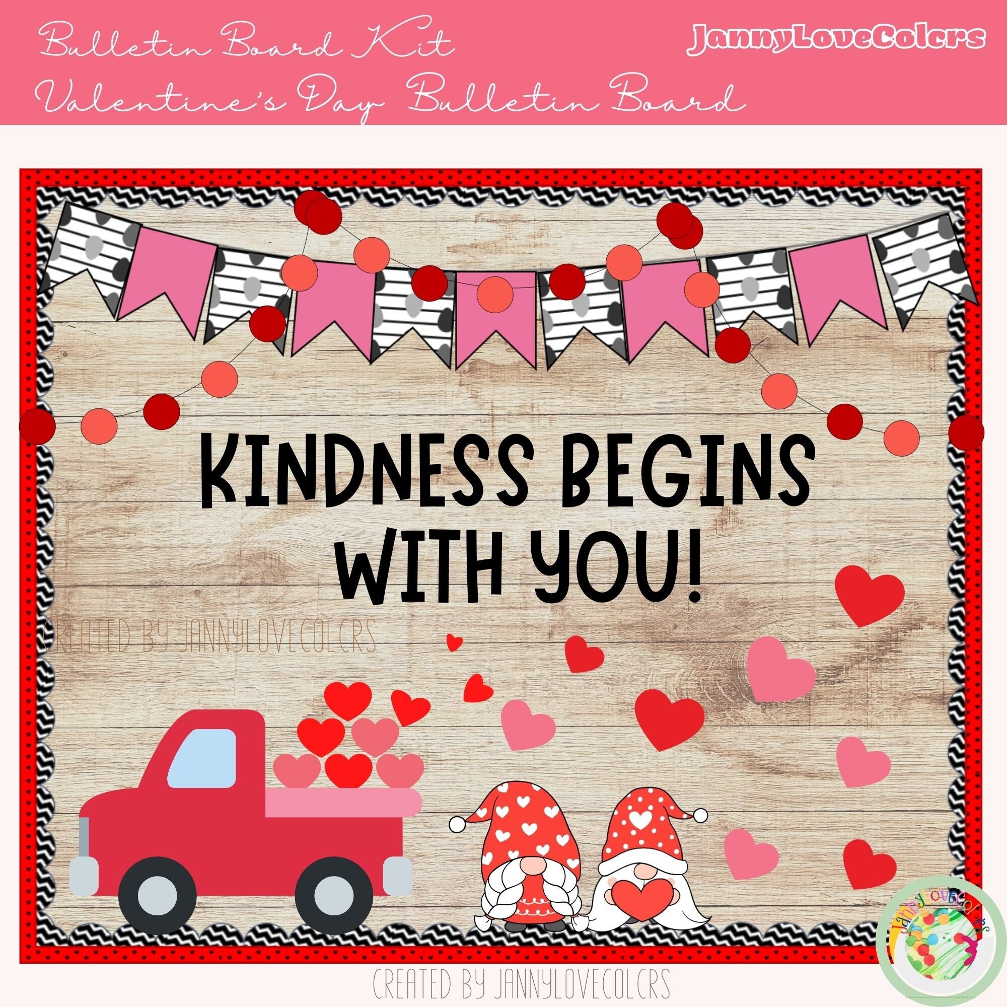 February Bulletin Board Kit Classroom Decor Bulletin Board Valentine ...