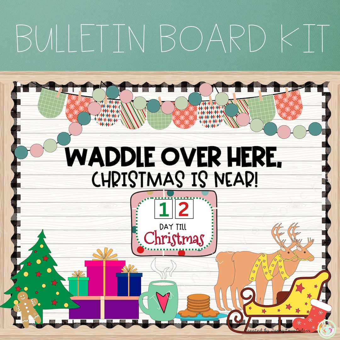 Christmas Countdown Bulletin Board | December Bulletin Board | Winter ...