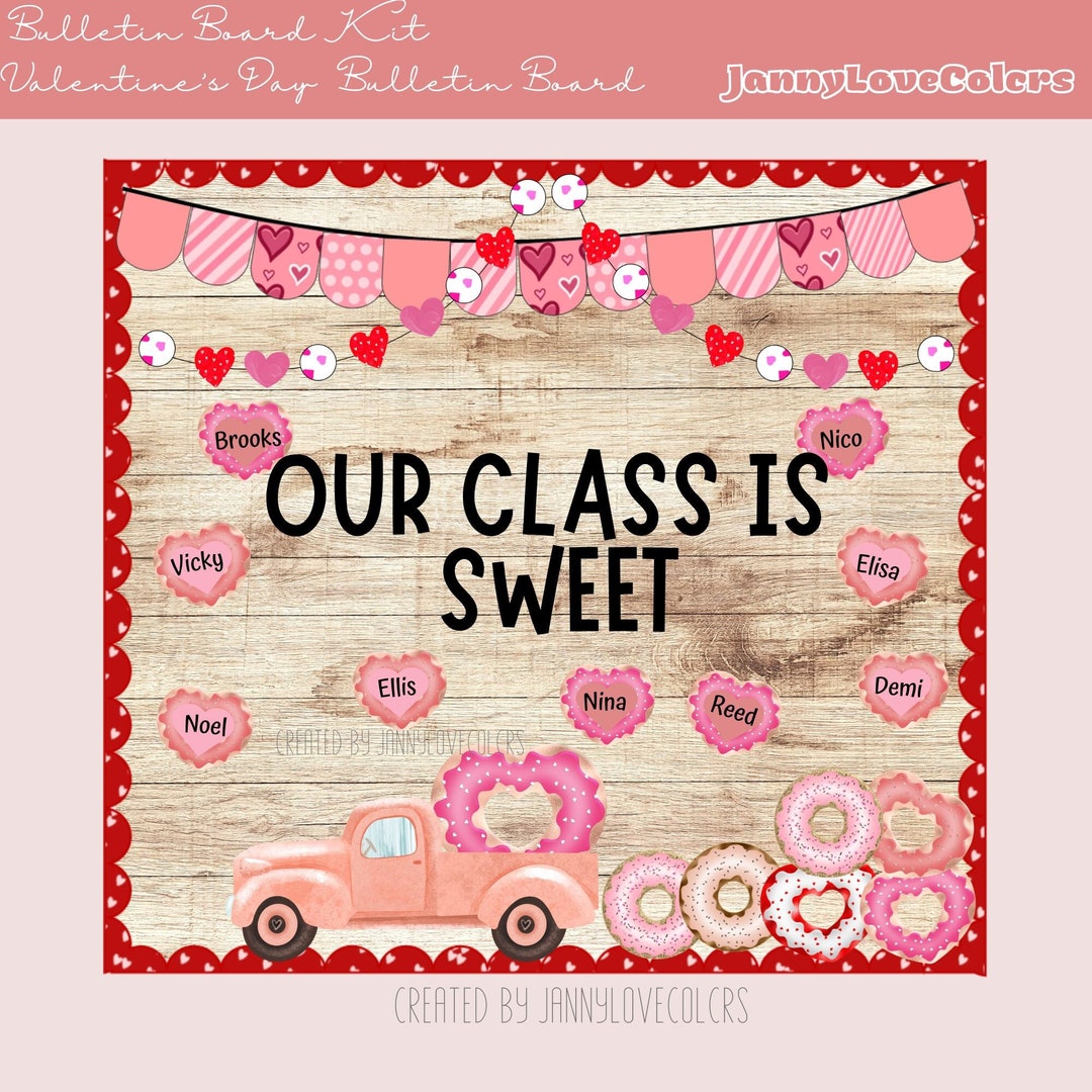Donut Truck- Valentine's Day Bulletin Board Kit Valentine's Day Door ...