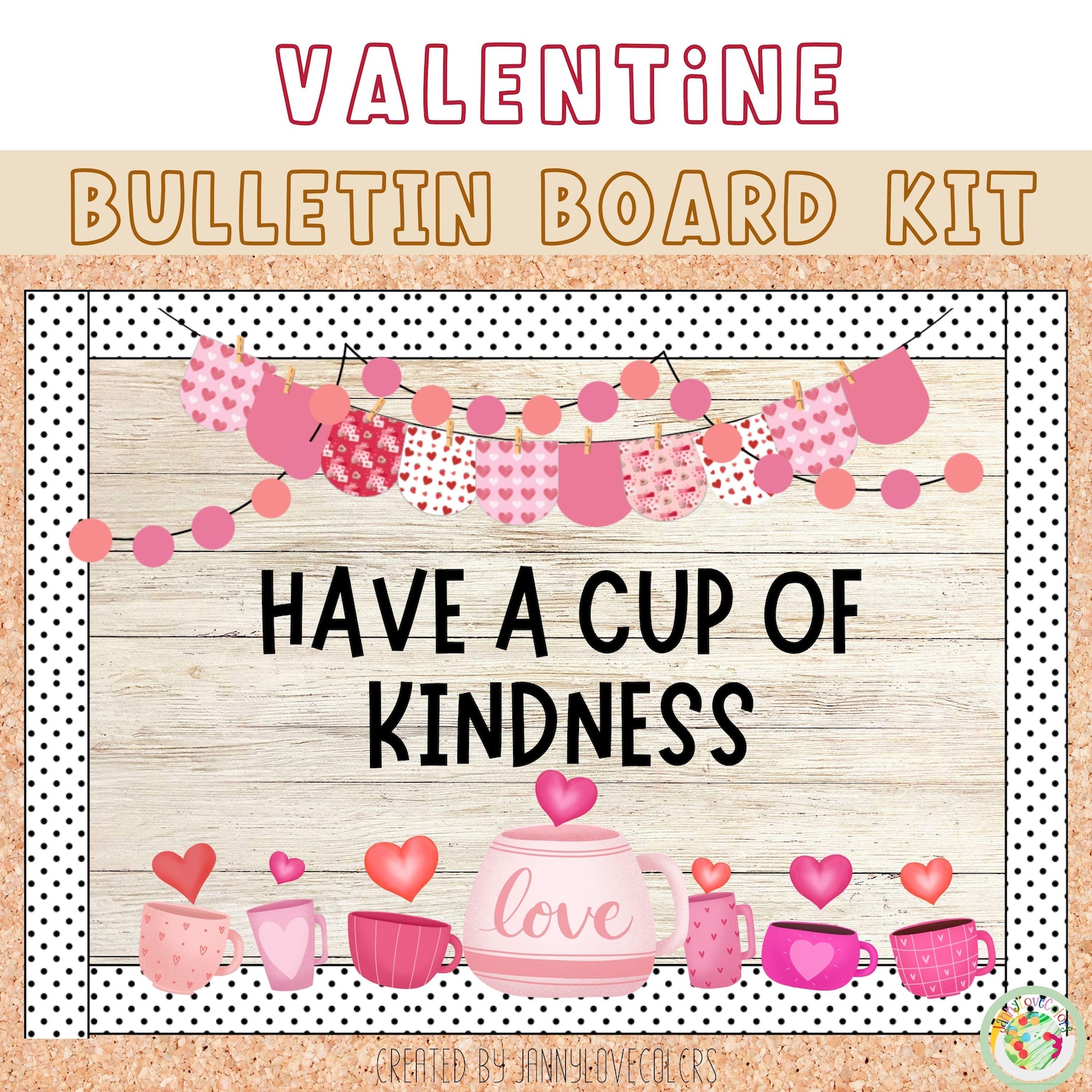 Valentine's Day Bulletin Board Kit: Classroom Decor (PDF) - Etsy