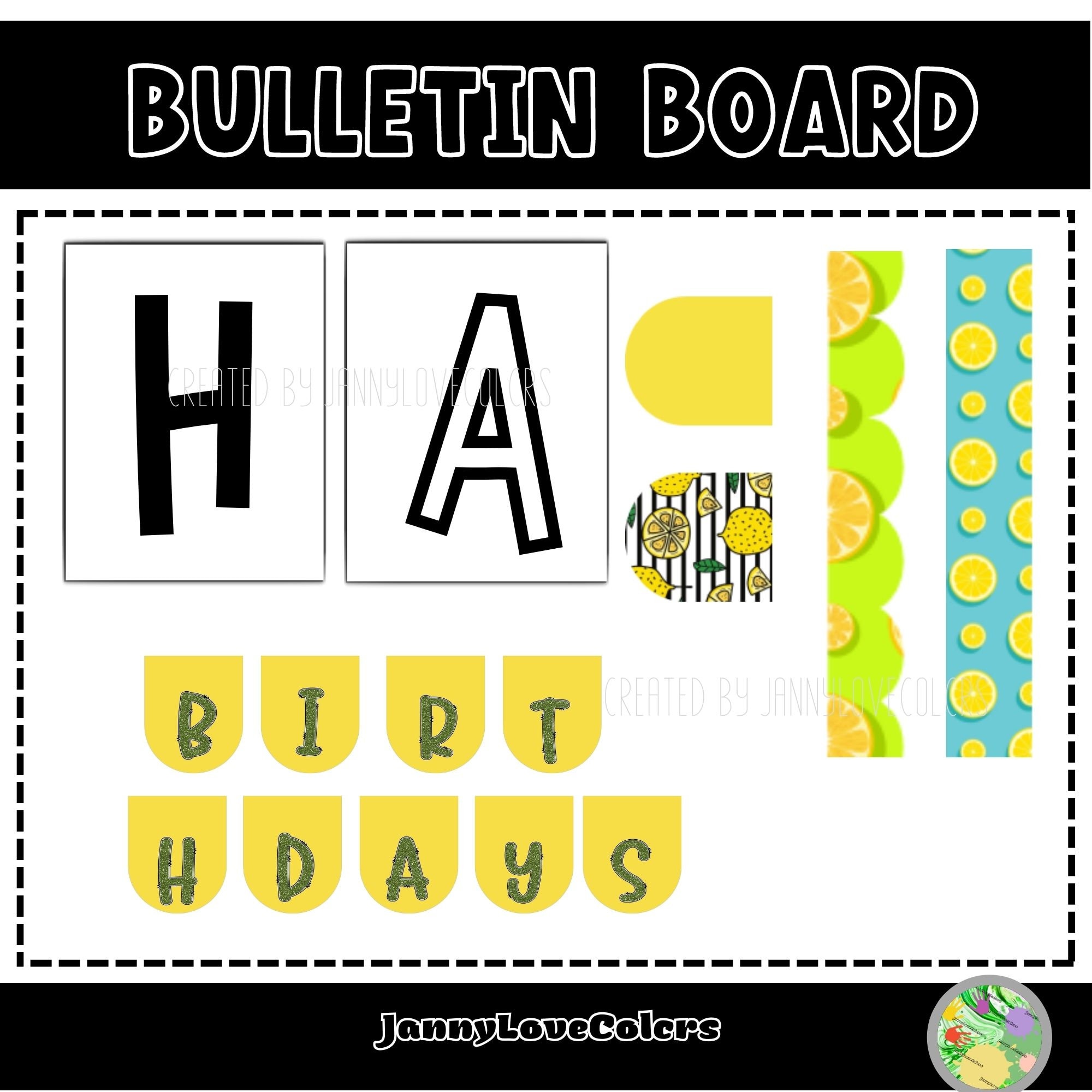 Lemon Farmhouse Birthday Display Lemon Birthday Bulletin Board - Etsy