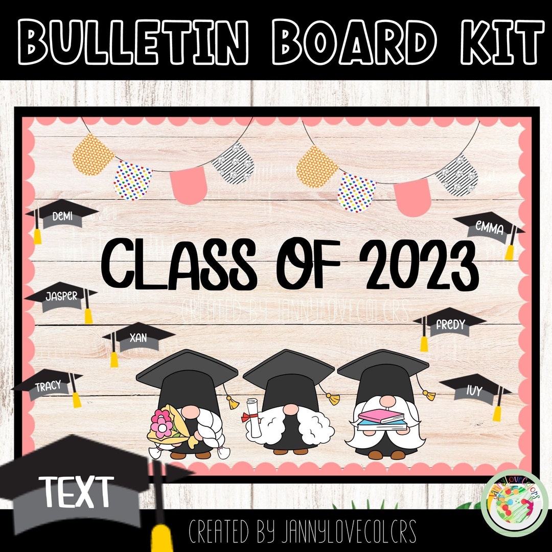 Graduating Gnomes - Graduation - May & June Bulletin Board Kit- Door ...