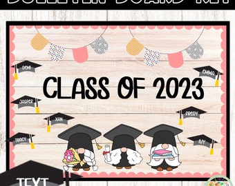 Graduating Gnomes Bulletin Board Kit End of Year Graduation May and ...