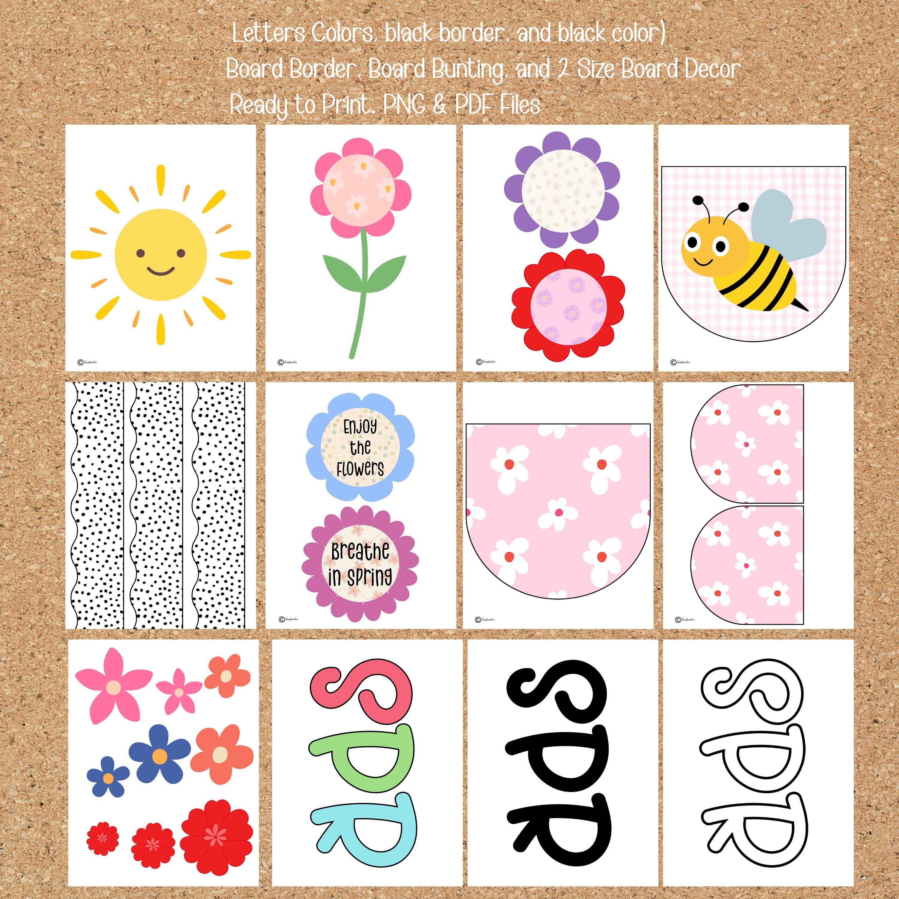 Spring Wellness Bulletin Board Kit SEL Classroom Decor Mental Health ...