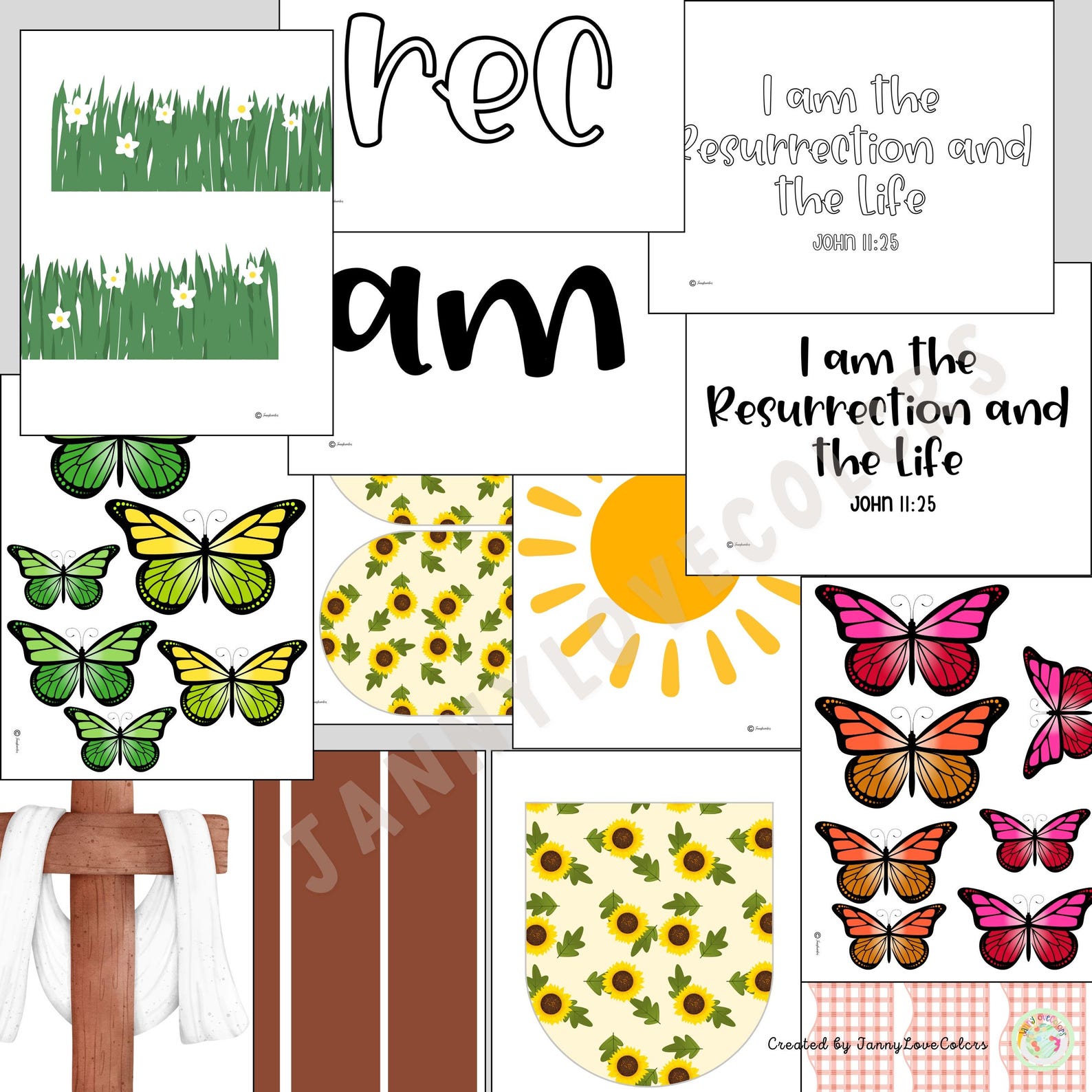 He is Risen Easter Bulletin Board Kit: Spring Classroom Decor (PDF) - Etsy