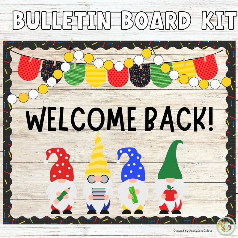 Back to School Gnomes Bulletin Board or Door Decor - Etsy